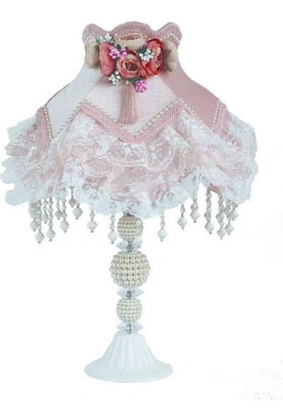 Omni Design AB0023 Dekoratif Abajur Gece Lambası Açık Pembe Omni Design AB0023 Dekoratif Abajur Gece Lambası Açık Pembe