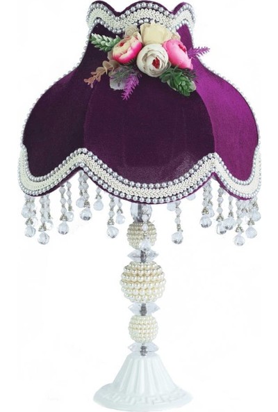 Omni Design AB0025 Dekoratif Abajur Gece Lambası Mürdüm Omni Design AB0025 Dekoratif Abajur Gece Lambası Mürdüm