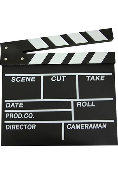 No Tiyatro Büyük Boy Ahşap Film Sinema Klaketi