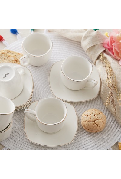 Karaca Nina 6 Kişilik Kahve Fincan Takımı