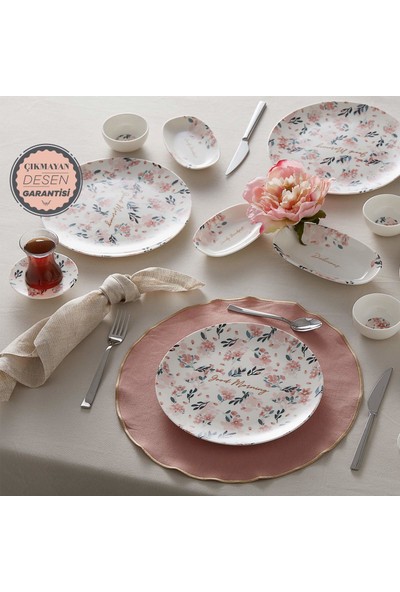 Karaca Lovely Pink 26 Parça 6 Kişilik Kahvaltı Takımı