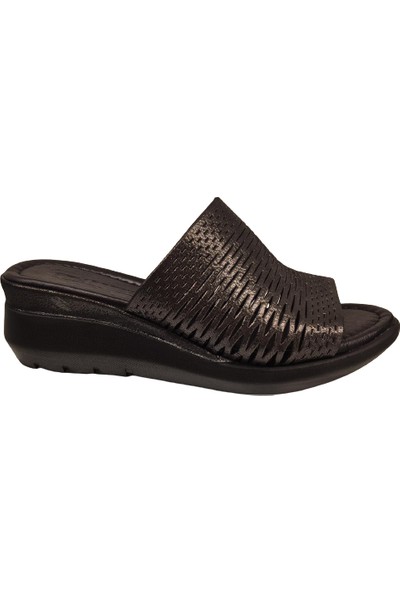 Bulldozer 211667 Siyah Simli Bayan Terlik