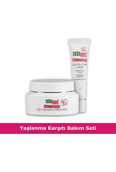 Sebamed Q10 Anti Age Yaşlanma Karşıtı Paket - Krem 50 ml + Göz Altı Kremi 15 ml Sebamed Q10 Anti Age Yaşlanma Karşıtı Paket - Krem 50 ml + Göz Altı Kremi 15 ml