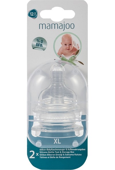 Mamajoo %0 Bpa Silikon Biberon Emziği Ikili Xl No.4 Yoğun Akış Mamajoo %0 Bpa Silikon Biberon Emziği Ikili Xl No.4 Yoğun Akış