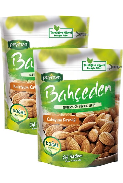 Peyman Bahçeden Doğal Çiğ Badem 175 gr x 2 Peyman Bahçeden Doğal Çiğ Badem 175 gr x 2