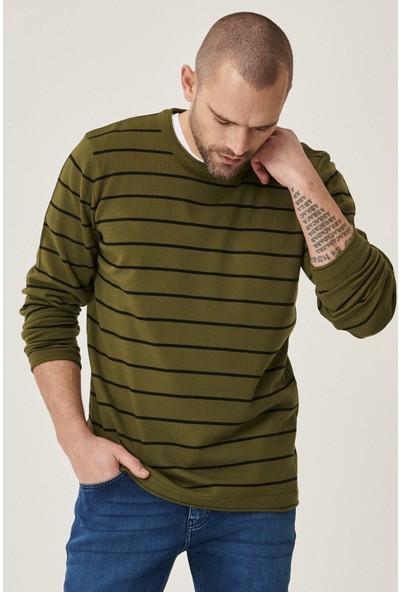 AC&Co / Altınyıldız Classics Standart Fit Bisiklet Yaka Desenli Triko Kazak