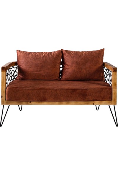 Cadde Yıldız Welmont Turuncu Ikili Kanepe