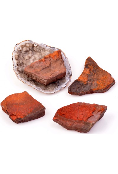 Taş Sandığı Kırmızı Kaplan Gözü Taşı Ham Kütle