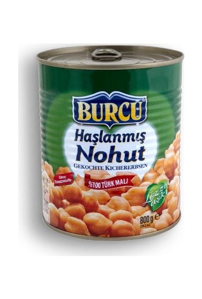 Burcu Nohut Haşlama 800 gr Teneke