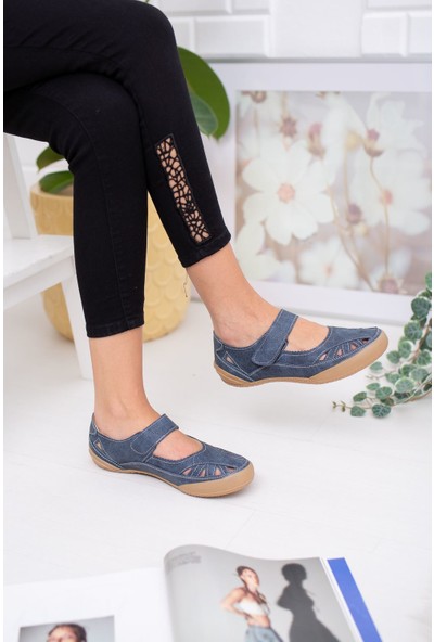 Aymeravm Ped Lacivert Kot Kadın Ayakkabı