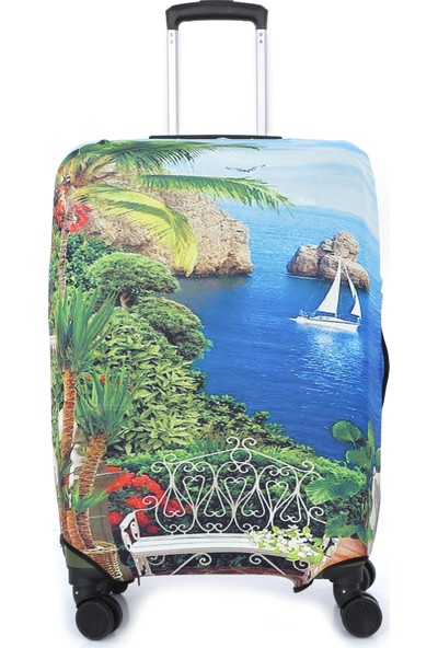 Hotowa Valiz Kılıfı Kabin Boy Manzara