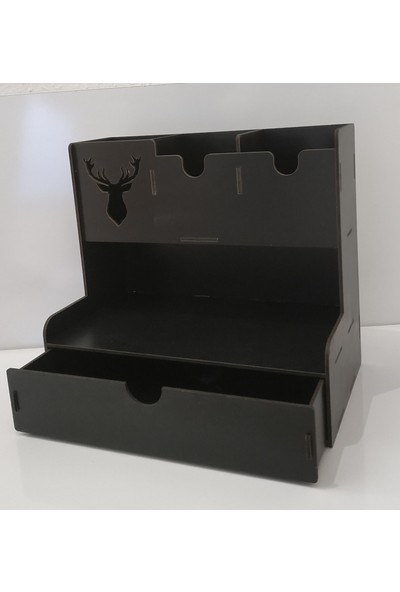 Hecatoys Masaüstü Organizer ve Kalemlik 23 x 25 x 15 cm Siyah