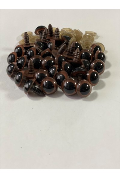 Erdoğan Çarşı Amigurumi Vidalı Göz 12 mm Kahverengi 50 Çift 100 Tane Erdoğan Çarşı Amigurumi Vidalı Göz 12 mm Kahverengi 50 Çift 100 Tane