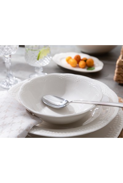 English Home Viyana Porselen Çorba Kasesi 16 cm Açık Krem