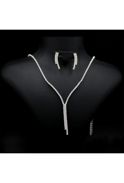 Blossomary Salkım Gelin Kolye Küpe Seti