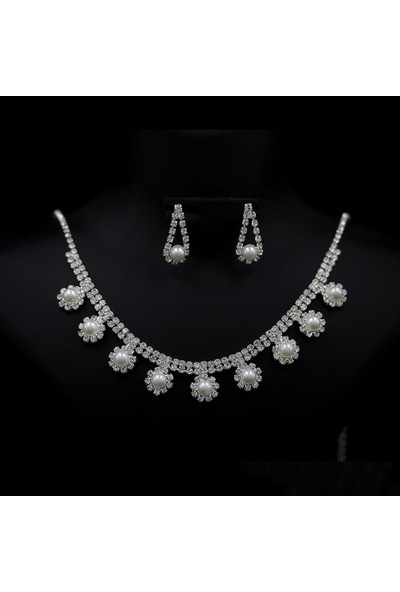 Blossomary Inci Kolye Küpe Seti