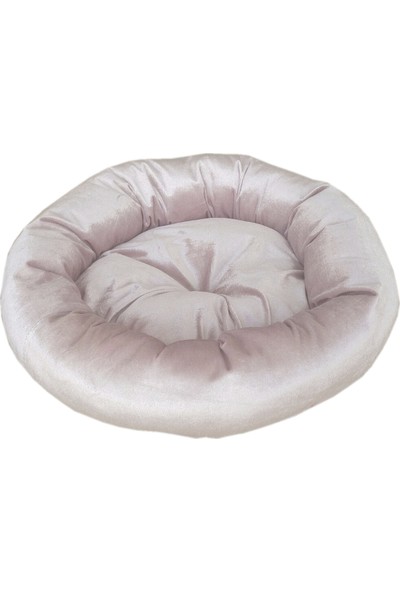 Kedi Köpek Simit Yatak Kadife 58*12 cm Parlak Gümüş Kedi Köpek Simit Yatak Kadife 58*12 cm Parlak Gümüş