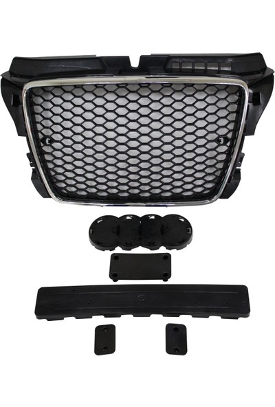 Auto GP Audi A3 Rs3 Ön Panjur Izgara Krom Siyah 2008 / 2013 8p Auto GP Audi A3 Rs3 Ön Panjur Izgara Krom Siyah 2008 / 2013 8p