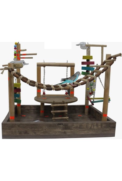 Merkez Av Muhabbet Kuşu Tüneği Oyun Alanı Papağan Oyun Alanı Tünek M-1