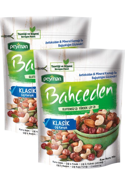 Peyman Bahçeden Klasik Çiğ Karışık Kuruyemiş 165 gr x 2'li Peyman Bahçeden Klasik Çiğ Karışık Kuruyemiş 165 gr x 2'li