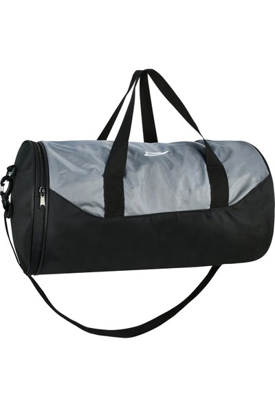 Barberrı Siyah-Gri Silindir Seyahat Çantası