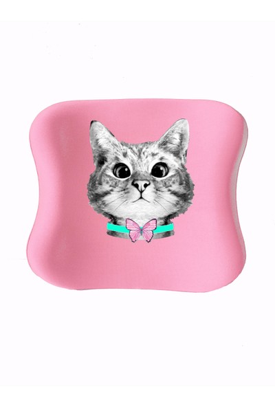 Office Küp Uzaktan Eğitim Çocuk Çalışma Masası Sandalyesi Visco Bel Yastığı - Pembe Kedi Office Küp Uzaktan Eğitim Çocuk Çalışma Masası Sandalyesi Visco Bel Yastığı - Pembe Kedi