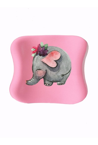 Office Küp Uzaktan Eğitim Çocuk Çalışma Masası Sandalyesi Visco Bel Yastığı - Pembe Fil Office Küp Uzaktan Eğitim Çocuk Çalışma Masası Sandalyesi Visco Bel Yastığı - Pembe Fil