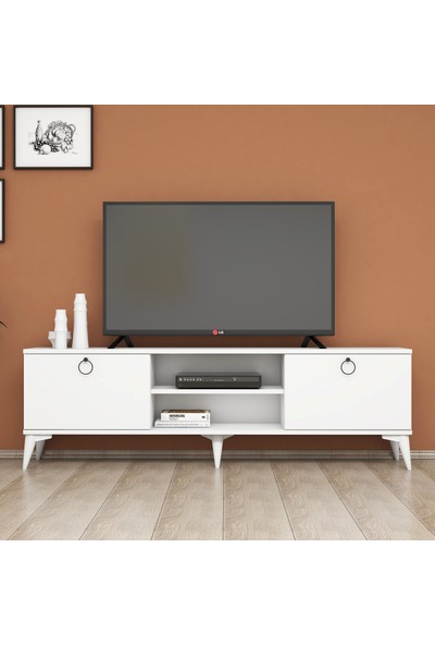 FERNISO Tv Sehpası Modern Siyah Kulplu 160CM FERNISO Tv Sehpası Modern Siyah Kulplu 160CM