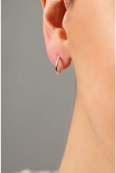 Elika Silver Kadın 925 Ayar Gümüş Minimal Küpe