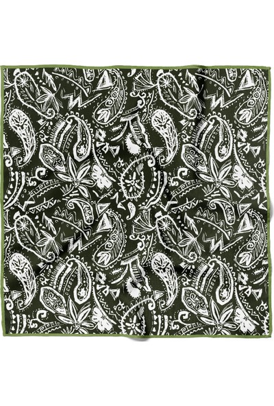 Moda Butik Kadın Egzotik Desenli Bandana 50X50 Koyu Yeşil Bey Moda Butik Kadın Egzotik Desenli Bandana 50X50 Koyu Yeşil Bey