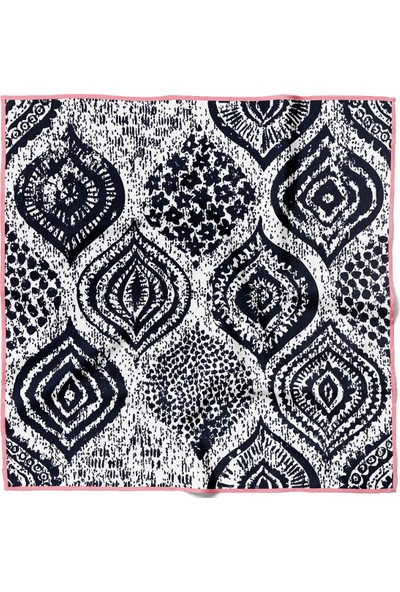 Moda Butik Kadın Etnik Desenli Bandana 50X50 Siyah DG0177-22