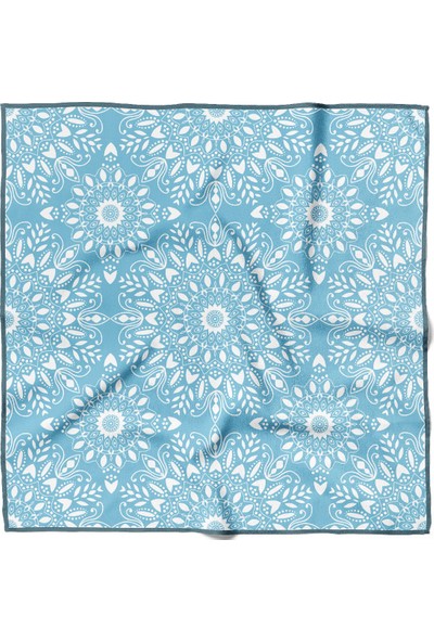 Moda Butik Kadın Egzotik Desenli Bandana 50X50 Mavi Beyaz Dg0 Moda Butik Kadın Egzotik Desenli Bandana 50X50 Mavi Beyaz Dg0