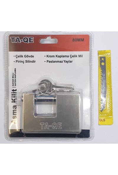 asafyapı Ta-Qe 80 mm Asma Kilit Küpe Kilit Çelik Gövde Kayar Milli Soma Dekopaj Uçu Dahil asafyapı Ta-Qe 80 mm Asma Kilit Küpe Kilit Çelik Gövde Kayar Milli Soma Dekopaj Uçu Dahil