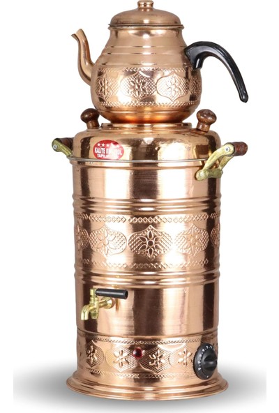 Sonay Bakırcılık Termostatlı Elektrikli Bakır Semaver ( 7 Lt Otel ve Şantiye Tipi ) Sonay Bakırcılık Termostatlı Elektrikli Bakır Semaver ( 7 Lt Otel ve Şantiye Tipi )