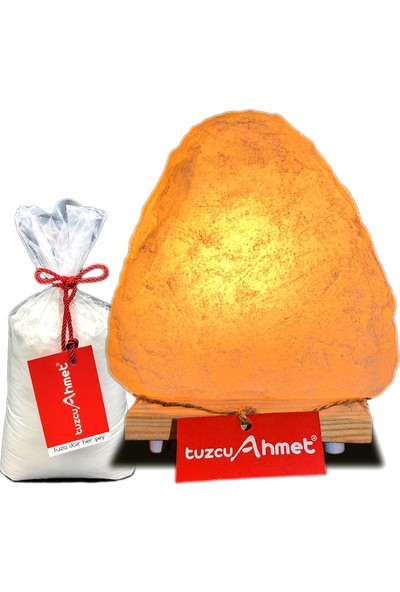Tuzcu Ahmet Beyaz Tuzdan Yapılmış 7-8 kg Tuz Lambası Kaya Tuzu Hediyeli Tuzcu Ahmet Beyaz Tuzdan Yapılmış 7-8 kg Tuz Lambası Kaya Tuzu Hediyeli