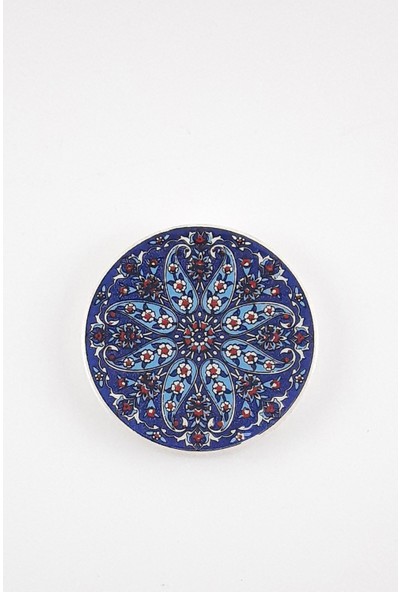 Özilter Çini Desenli Renkli 9 cm Seramik Bardak Altlığı Özilter Çini Desenli Renkli 9 cm Seramik Bardak Altlığı