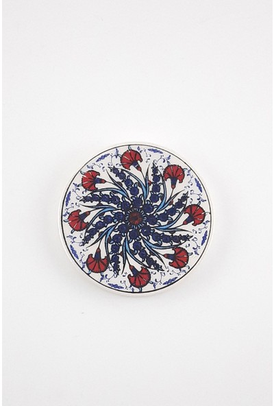 Özilter Çini Desenli Renkli 9 cm Seramik Bardak Altlığı Özilter Çini Desenli Renkli 9 cm Seramik Bardak Altlığı