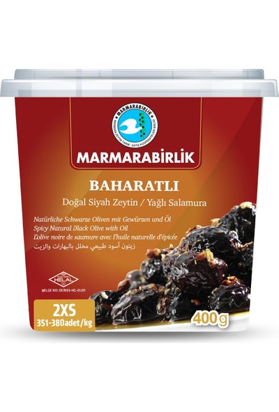 Marmarabirlik 2xs Çeşnili Siyah Zeytin 351-380 400 gr Vakumlu Marmarabirlik 2xs Çeşnili Siyah Zeytin 351-380 400 gr Vakumlu