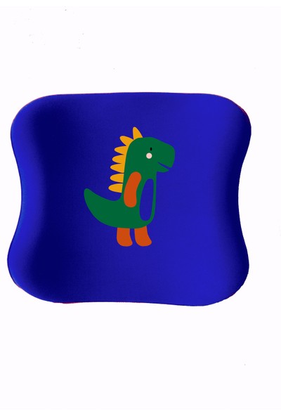 Office Küp Uzaktan Eğitim Çocuk Çalışma Masası Sandalyesi Visco Bel Yastığı - Mavi Sevimli Dino