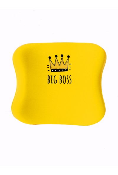 Office Küp Uzaktan Eğitim Çocuk Çalışma Masası Sandalyesi Visco Bel Yastığı - Sarı Big Boss