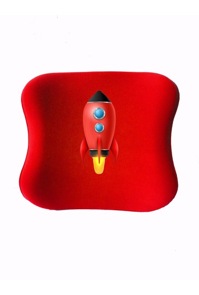 Office Küp Uzaktan Eğitim Çocuk Çalışma Masası Sandalyesi Visco Bel Yastığı - Kırmızı Roket