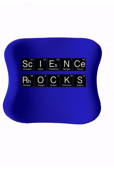 Office Küp Uzaktan Eğitim Çocuk Çalışma Masası Sandalyesi Visco Bel Yastığı - Mavi Science