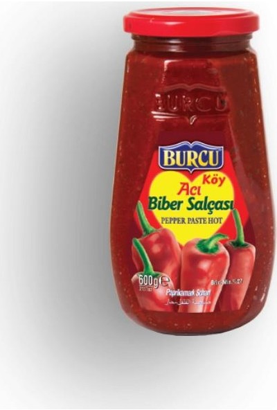 Burcu Biber Salçası Acı 600 gr Kavanoz