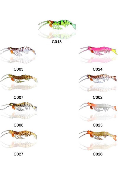 Osaka Caridina Shrimp 7.62CM 6.5gr Silikon Karides C026 Osaka Caridina Shrimp 7.62CM 6.5gr Silikon Karides C026