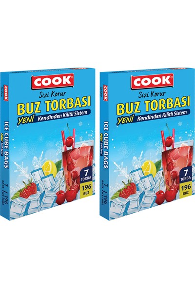 Cook Kendinden Kilitli Buz Torbası 7'li x 2