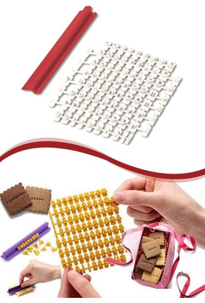 Şeker Hamuru Kurabiye Isim Kaşesi Harf Boyu 0,5cm