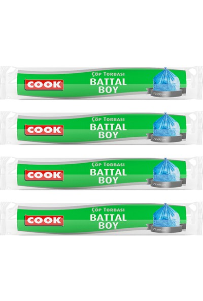 Cook Çöp Torbası Battal Boy 4'lü