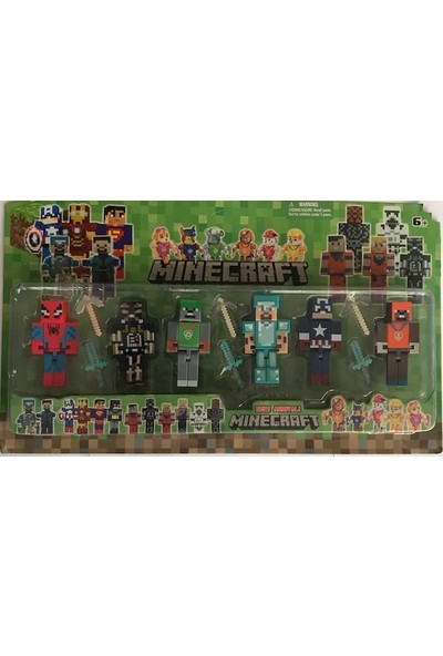 Minecraft Spıderman Kaptan Amerika Paw Patrol 12 'li Oyuncak