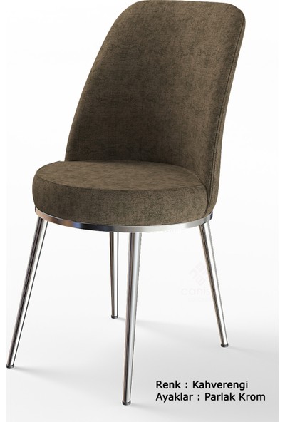 Canisa Concept Dexa Serisi 1.sınıf,metal Ayaklı Sandalye, Mutfak Sandalyesi, 6 Adet Sandalye Ayaklar KROM