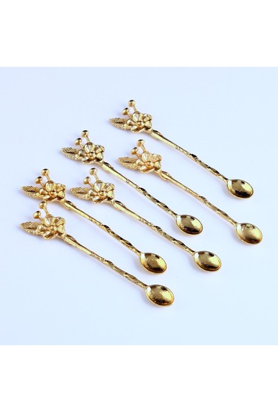 Kristalgalerisi 6 Kişilik Çay Kaşığı Gold
